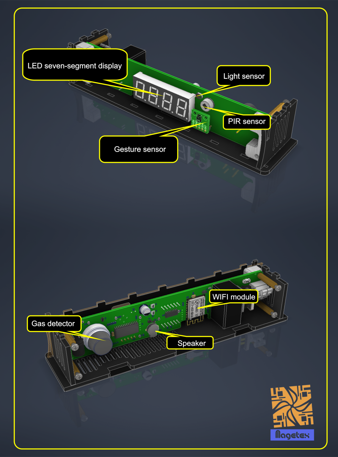 Kitchen timer with contactless gesture control | Catcatcat electronics